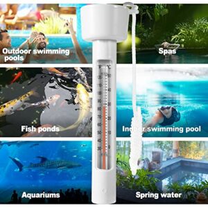 Kingsource Floating Swimming Pool Thermometer,Water Thermometer for Pool,Easy Read Swimming Pool Thermometer Outdoor & Indoor Swimming Pools Spas Hot Tubs