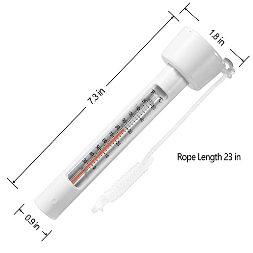 Kingsource Floating Swimming Pool Thermometer,Water Thermometer for Pool,Easy Read Swimming Pool Thermometer Outdoor & Indoor Swimming Pools Spas Hot Tubs