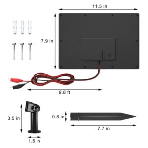 POWOXI Solar Panel 6V 6W Car Battery Deer Feeder Solar Battery Charger Maintainer + Controller + Adjustable Mount Bracket Waterproof Solar Trickle Charger with Alligator Clip