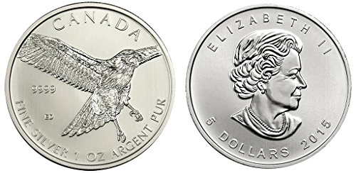 2015 - Red Tailed Hawk One Ounce Silver Coin Dollar Mint Uncirculated