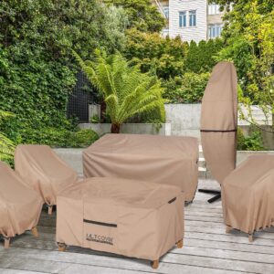 ULTCOVER Waterproof Patio Chair Cover – Outdoor Lounge Deep Seat Single Lawn Chair Cover Fits Up to 35W x 38D x 34H inches