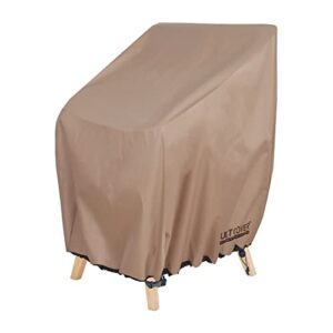 ultcover stackable patio chair cover – waterproof outdoor stack of chairs cover fits up to 26w x 34d x 45h inches