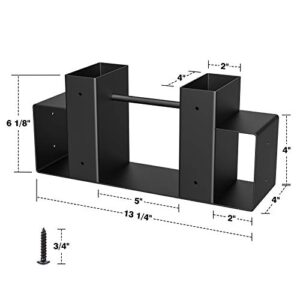 GASPRO Outdoor Firewood Rack Brackets Kit, 2x4 Adjustable Log Rack Brackets for Wood Storage, Black Steel