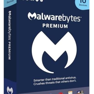 Malwarebytes Premium | 1 Year, 10 Device | PC, Mac, Android [Online Code]