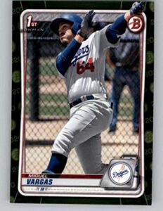 2020 bowman prospects camo #bp-131 miguel vargas rc rookie los angeles dodgers mlb baseball trading card