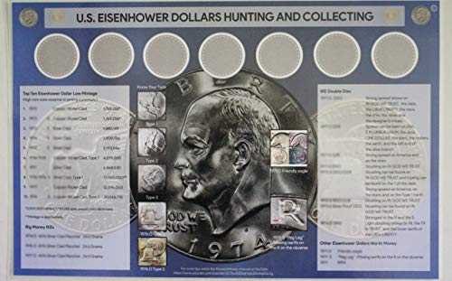 U.S. Eisenhower Dollar Hunting and Collecting Coin Sorting Mat