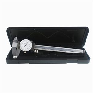 6" dial caliper 0.001 stainless steel shockproof 4-way measurement with plastic case