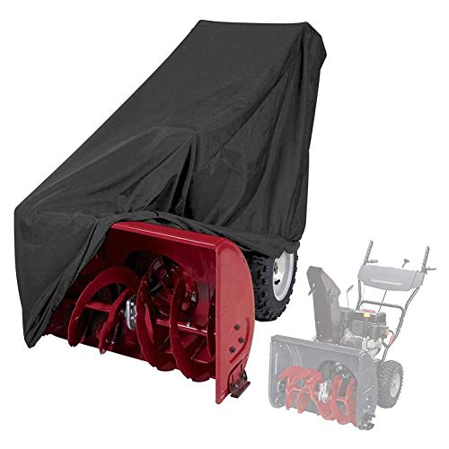 Outdoors Courtyard Snow Thrower Cover Waterproof Rainproof Dust-Proof Protection Universal Size Snow Thrower Protector Cover Black 109x81x89/127cm