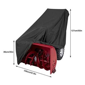 Outdoors Courtyard Snow Thrower Cover Waterproof Rainproof Dust-Proof Protection Universal Size Snow Thrower Protector Cover Black 109x81x89/127cm