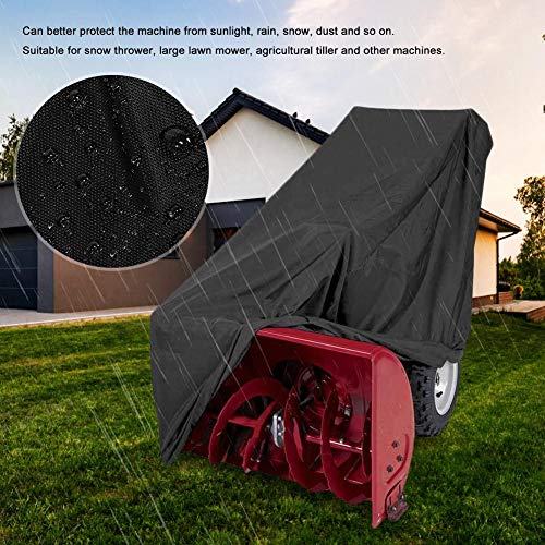 Outdoors Courtyard Snow Thrower Cover Waterproof Rainproof Dust-Proof Protection Universal Size Snow Thrower Protector Cover Black 109x81x89/127cm