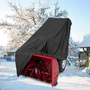 Outdoors Courtyard Snow Thrower Cover Waterproof Rainproof Dust-Proof Protection Universal Size Snow Thrower Protector Cover Black 109x81x89/127cm