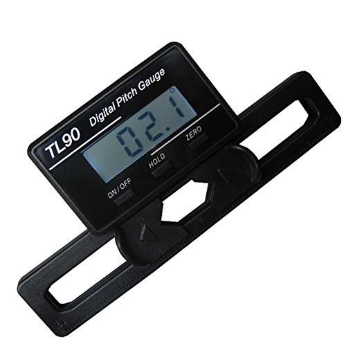 better18 Digital Pitch Gauge, TL90 LCD Display Digital Pitch Gauge Screw Pitch Gauge with Gyro Sensor for RC Airplane Helicopter ST250-800 Size, Main Blade Digital Pitch Gauge TL90