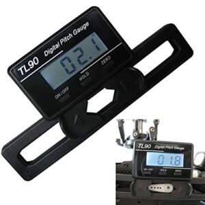 better18 Digital Pitch Gauge, TL90 LCD Display Digital Pitch Gauge Screw Pitch Gauge with Gyro Sensor for RC Airplane Helicopter ST250-800 Size, Main Blade Digital Pitch Gauge TL90