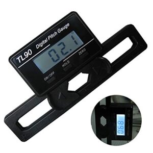 better18 Digital Pitch Gauge, TL90 LCD Display Digital Pitch Gauge Screw Pitch Gauge with Gyro Sensor for RC Airplane Helicopter ST250-800 Size, Main Blade Digital Pitch Gauge TL90