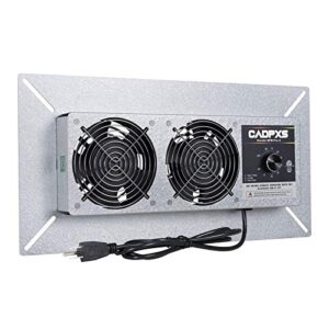 cadpxs crawlspace ventilation fan, crawlspace fan vent with humidistat, dehumidistat & freeze protection thermostat, for crawl spaces/basement/garage/attic/hydroponics grow tents (220 cfm air out)