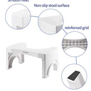 Vansand Toilet Foot Stool,Folding Toilet Stool,Squatting Toilet Potty Stool,Toilet Auxiliary Step,7.5Inch Height White