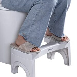 Vansand Toilet Foot Stool,Folding Toilet Stool,Squatting Toilet Potty Stool,Toilet Auxiliary Step,7.5Inch Height White