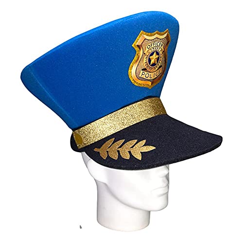 FOAM PARTY HATS: Giant Police Hat - Police Officer Gift Hat - Cosplay Police Hat - Gifts for Him/Her Hat - Photo Booth Props