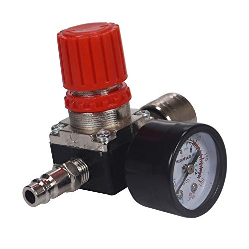 Air Compressor Pressure Regulator 1/4 "Pneumatic Expansion Valve, Pressure Control Valve With 180psi 12bar Connection (Three-way valve)