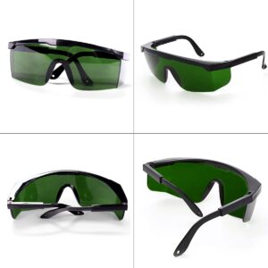 FreeMascot IPL 200nm-2000nm Laser Safety Glasses for Laser Hair Removal Treatment and Laser Cosmetology Operator Eye Protection with Case (Green)