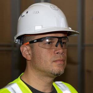 Klein Tools 60159 Safety Glasses, PPE Protective Eyewear with Semi Frame, Scratch Resistant and Anti-Fog, Clear Lens