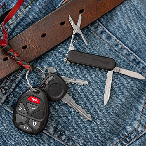 MAXAM Multi-Function Army Knife - Black Mini Multi-Tool, Pocket Knife with Scissors