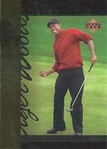 2001 upper deck tiger's tales golf #tt15 tiger woods rc rookie official ud trading card