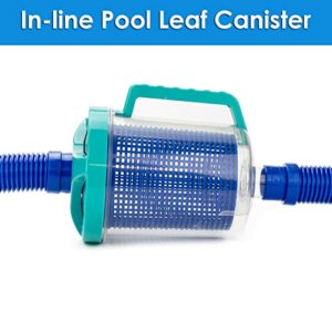 Pool Leaf Canister Catcher for Pool Vacuum with Mesh Basket, in-line Leaf Catcher for Swimming Pool Cleaner, Fits Suction Manual & Automatic Pool Cleaners