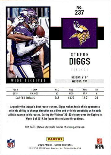 2020 Score #237 Stefon Diggs Minnesota Vikings NFL Football Card NM-MT