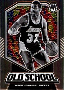 2019-20 panini mosaic old school #16 magic johnson los angeles lakers nba basketball card nm-mt