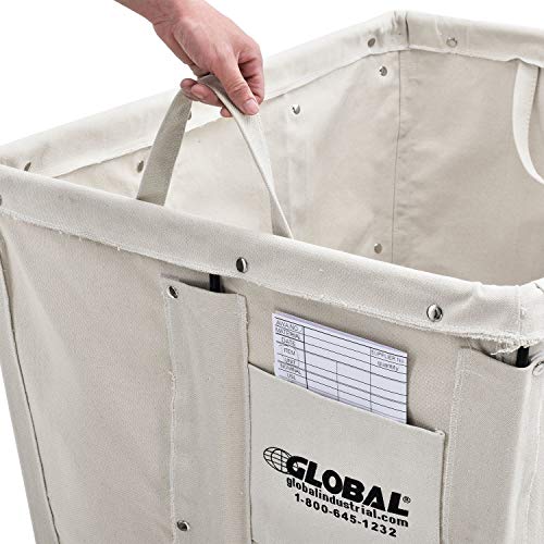 Global Industrial 24 Bushel, Canvas Basket Bulk Truck, Unassembled