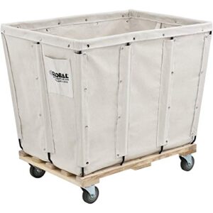 global industrial 16 bushel, canvas basket bulk truck, unassembled, 40" d x 28" w x 35" h