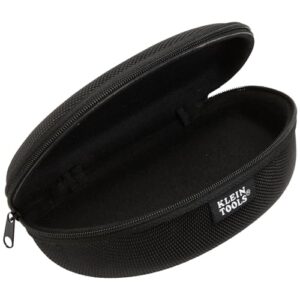 Klein Tools 60176 Safety Glasses Case, Hard Eye Protection Case with Zipper Closure, Black