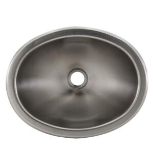 RecPro RV 10" x 13" Stainless Steel Oval Sink | Single RV Kitchen Sink | RV Sink | Camper Sink | Single Bowl Sink (No Faucet)