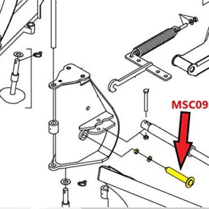 Professional Parts Warehouse Aftermarket Boss RT3 V-Plow Horizontal Hinge Threaded Pin Kit MSC09649