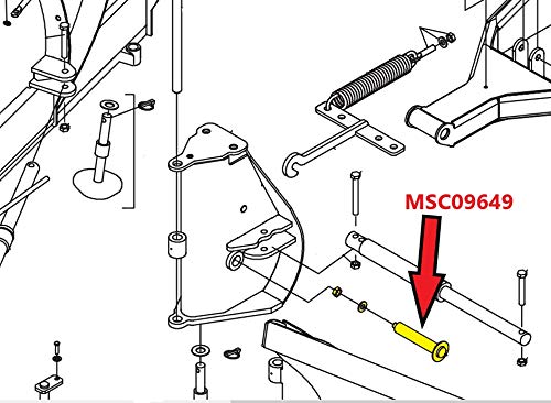 Professional Parts Warehouse Aftermarket Boss RT3 V-Plow Horizontal Hinge Threaded Pin Kit MSC09649