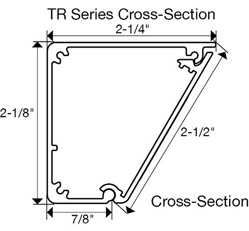 TR Series Angle Power Strip, 30 inch, 2 Dual Receptacles, Satin Nickel