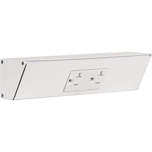 TR Series Angle Power Strip, 9 inch, 4 Dual Receptacles, White