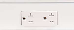 TR Series Angle Power Strip, 9 inch, 4 Dual Receptacles, White