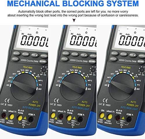 Digital Multimeter AP-770D TRMS 40000Counts Multimeter Tester Autoranging Voltmeter Ammeter with High Precision for NCV AC/DC Voltage Current Resistance Capacitance Frequency Diodes hFE Temperature