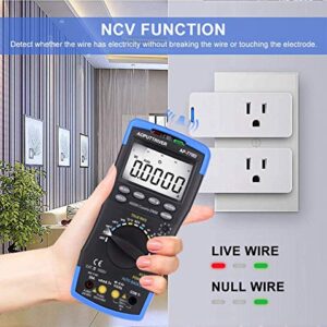 Digital Multimeter AP-770D TRMS 40000Counts Multimeter Tester Autoranging Voltmeter Ammeter with High Precision for NCV AC/DC Voltage Current Resistance Capacitance Frequency Diodes hFE Temperature