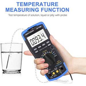 Digital Multimeter AP-770D TRMS 40000Counts Multimeter Tester Autoranging Voltmeter Ammeter with High Precision for NCV AC/DC Voltage Current Resistance Capacitance Frequency Diodes hFE Temperature