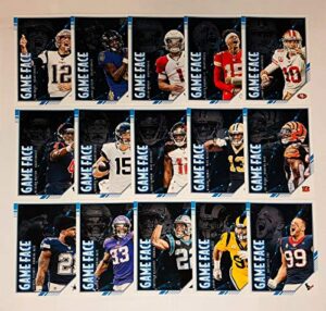 2020 panini score game face insert set (15 cards total) patrick mahomes tom brady lamar jackson ezekiel elliott deshaun watson