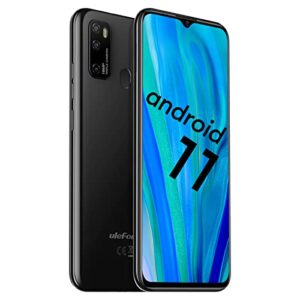 ulefone note 9p 4g unlocked cell phones, 6.52" screen,16mp triple rear camera, android 11 octa-core 4gb + 64gb,4500mah big battery, face unlock finger reader unlocked smartphones - black