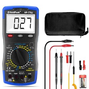 digital multimeter hp-770j automotive multimeter engine analyser manual ranging ncv multi tester voltmeter measure voltage+current+resistance+temp+rpm+dwell angle with data hold+backlight+auto off+℃/℉