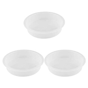 baoblaze 3pcs plastic birds seed feeder birdbath accessories bird feeding station tray