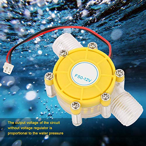 Walfront F50 Water Turbine Generator Micro-hydro DC Water Flow Pump Turbine Hydroelectric Water Charging Tool(12V), Dynamo