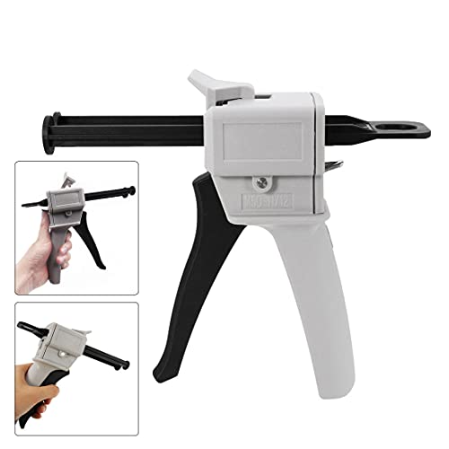 Dispenser Conveyor Gun 50ml,Adhesive Dispensing Mixer, Manual Dual Cartridge Applicator AB Gun 1:1/2:1 Ratio