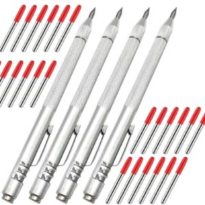 nepak 4 pack metal scribe tool,tungsten carbide scriber pen with magnet, for machinist,engraving,welding(with 24 marking tips)