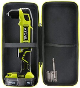 khanka hard travel case compatible with ryobi p241 one+ 18 volt lithium ion 130 inch pounds 1,100 rpm 3/8 inch right angle drill